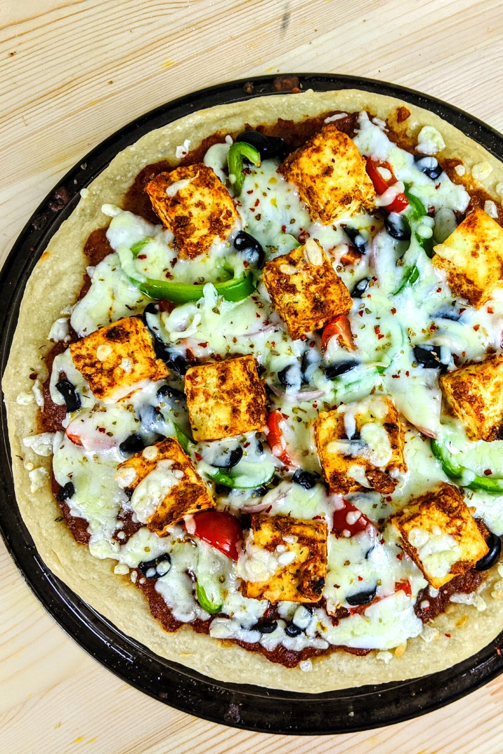 Paneer Tikka Pizza | Homemade Paneer Pizza - VaamCooking